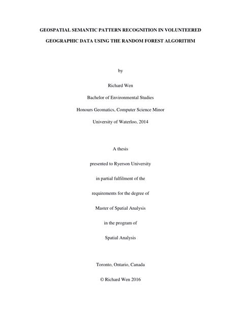 Pdf Geospatial Semantic Pattern Recognition In Volunteered Geographic
