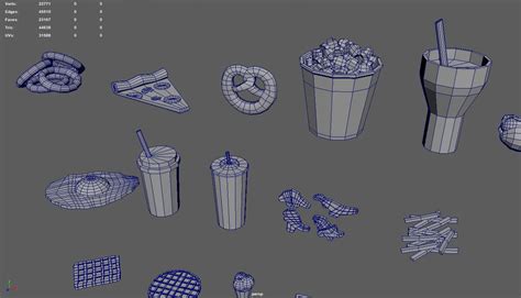 low poly fast food pack 01 3d model by viperjr3d
