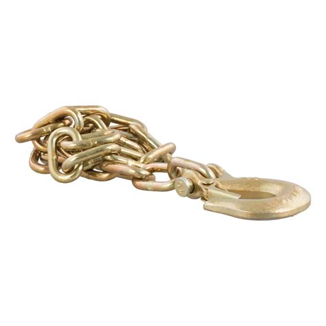 35 Safety Chain With 1 Clevis Hook 12600 Lbs Yellow Zinc Curt