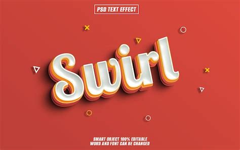 Premium Psd Swirl Text Effect Font Editable Typography 3d Text