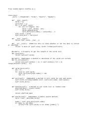 Python Deck Class Shuffle Sort Search Cards Easily Course Hero