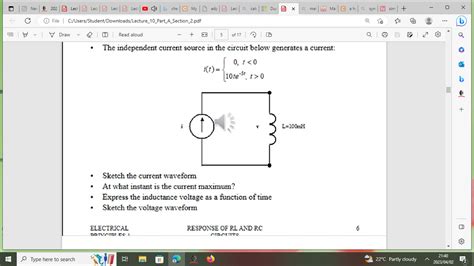 Solved The Independent Current Source In The Circuit Below