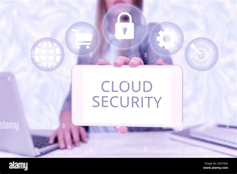 Handwriting Text Cloud Security Internet Concept Imposing A Secured