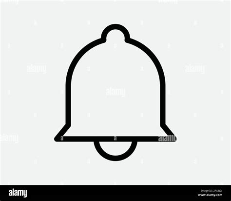 Bell Line Linear Icon Notification Reminder Alarm Alert Sign Ring