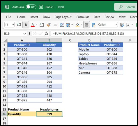 Combine Vlookup With Sumif Single Multiple Sheet