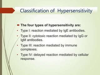 Hypersensitivity And Its Types With Mechanism Ppt