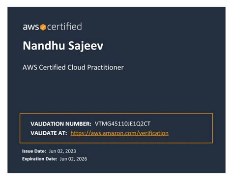 nandhu sajeev on linkedin aws cloudpractitioner
