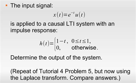 Solved e и The input signal x t e u t is applied to a Chegg com