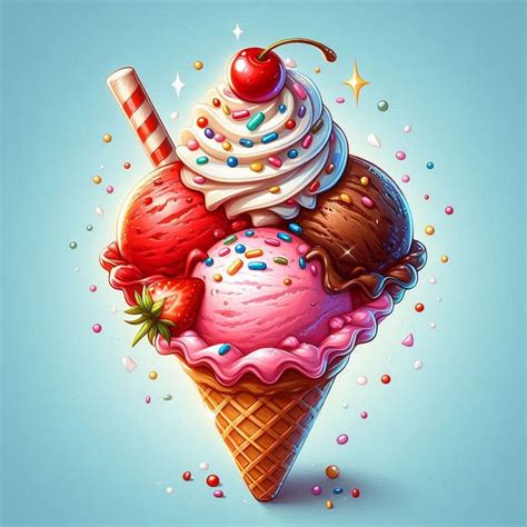 морожное рожок в 2025 г Мороженое Детские поделки Сладости