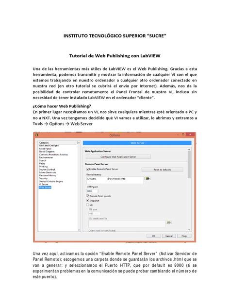 Tutorial De Web Publishing Con Labview Pdf Red Mundial Internet Y Web
