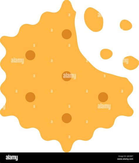 Crispy Cheese Cracker With Chips Isolated On White Stock Vector Image