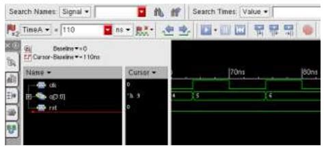 is shown in figure 1 the counter output q increments after