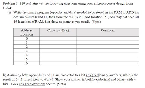 solved problem 1 10 ﻿pts ﻿answer the following questions