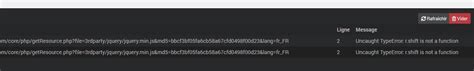 erreur javascript batterie core v4 bugsreports communauté jeedom