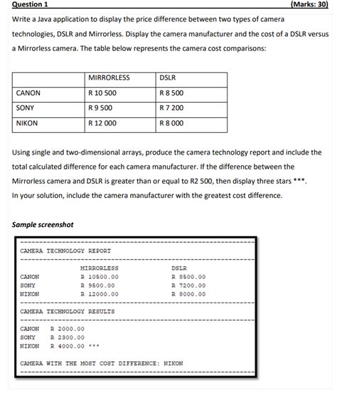 solved question 1 marks 30 write a java application to