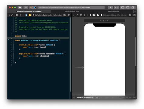 How To Use Asauthorizationappleidbutton In Storyboard