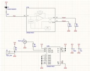 OPA857 What To Do With The IN Pin In Test Mode Amplifiers Forum Amplifiers TI E2E