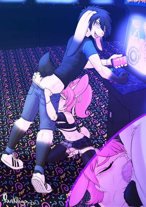 Rule 34 Anthro Arcade Arcade Machine Ass Balls Blush Bodily Fluids