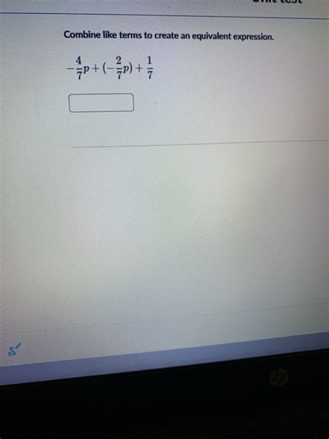 Solved Combine Like Terms To Create An Equivalent Chegg