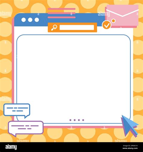 Illustration Of Cursor In A Big Blank Screen Monitor Searching For New