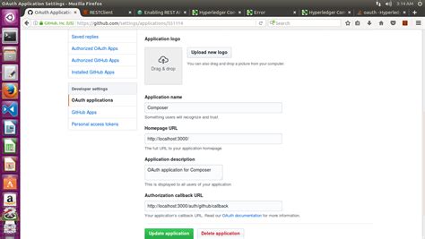 oauth hyperledger composer error authenticating to the rest server