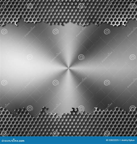 Perforated Metal Texture Aluminium Grating Abstract Background Vector Illustration