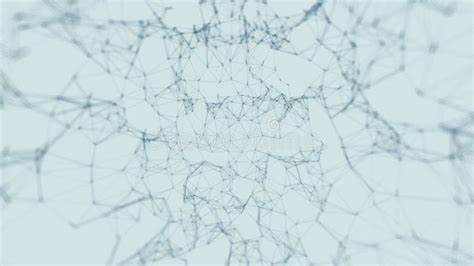 White Abstract Technology And Engineering Motion Background With Plexus Elements Seamless Loop