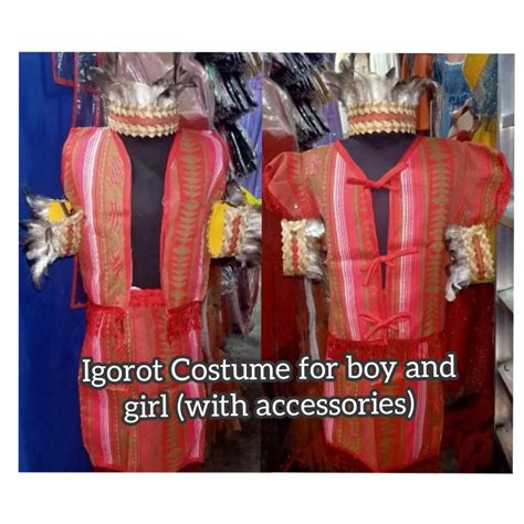 Igorot Costume For Boy And Girl Complete Set Shopee Philippines
