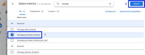 average order value in ga4 average purchase revenue