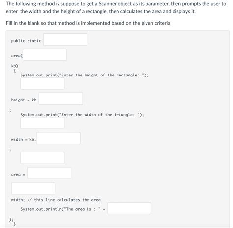 Solved The Following Method Is Suppose To Get A Scanner Chegg