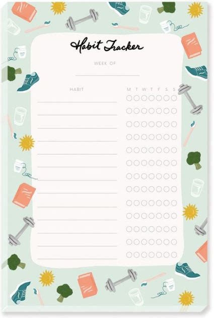 Habit Tracker 50 Sheet Notepad By Slightly Stationery Barnes And Noble®