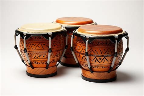 Premium Vector Rhythm Percussion Instruments Bongo Drums On A White