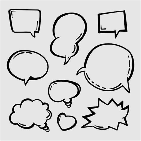 premium vector blank text bubbles for comics banners and more