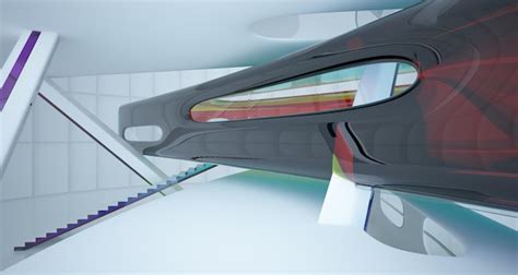 Premium Photo Abstract Dynamic Interior With Colored Gradient Smooth Objects 3d Illustration