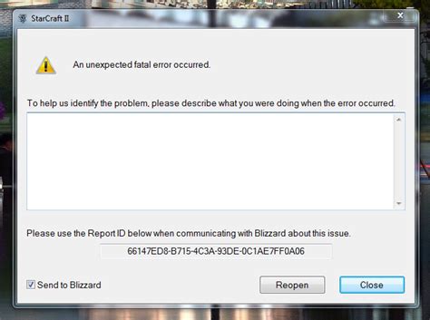 Unexpected Fatal Error Assistance Needed Rstarcraft