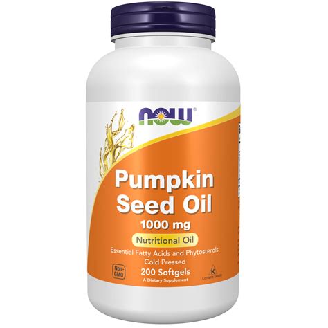 Now Supplements Pumpkin Seed Oil 1000 Mg