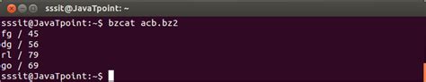 linux bzcat and bzmore online tutorials library list