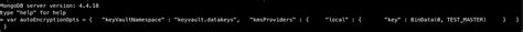 unable to encrypt decrypt in mongo shell developer tools mongodb