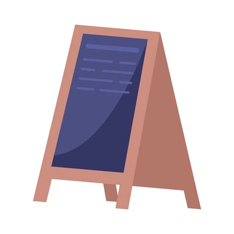 Black Cafe Board Semi Flat Color Vector Object Editable Element Full Sized Item On White