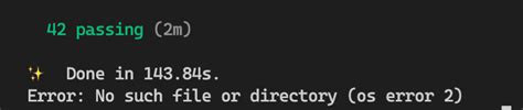 Error No Such File Or Directory Os Error 2 Error From Anchor Test