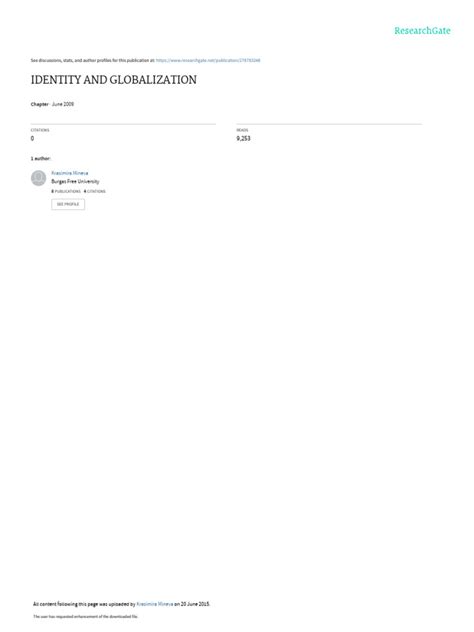 Identityandglobalization En Pdf Identity Social Science Discourse
