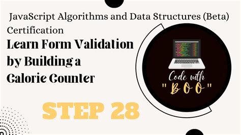 Learn Form Validation By Building A Calorie Counter Step 28javascript Algorithms And Data