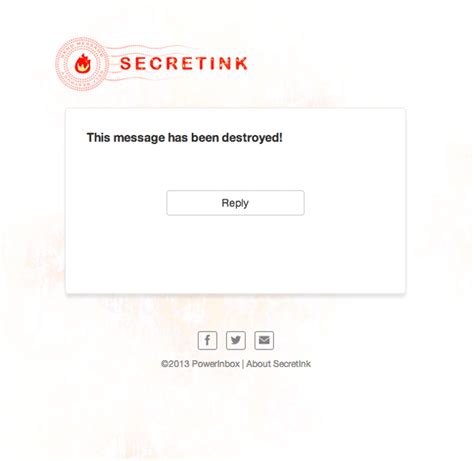 Secretink Send Emails That Automatically Self Destructs When Read