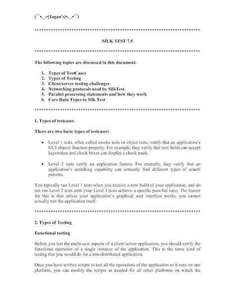 Pdf Core Data Types Of Silktest Dokumentips