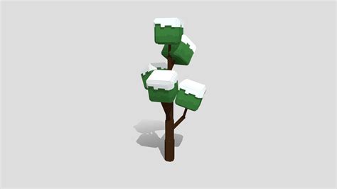 Voxel Tree 55 Model 3d Lowpoly Game Asset Buy Royalty Free 3d