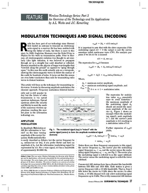 (PDF) Wireless Technology Series: Part 2. An Overview of the Technology ...