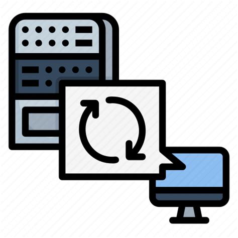 data technology network computer internet storage server icon