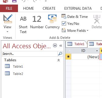 How To Create A Database And Add Tables In Ms Access