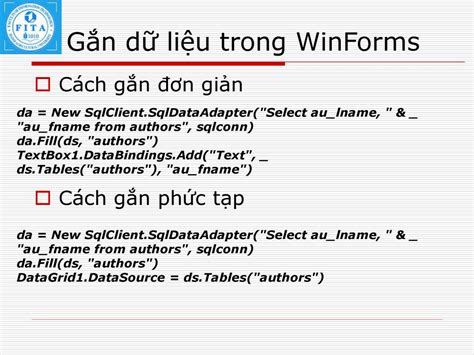 Chương 8 Sử dụng ADO Net Phan Trọng Tiến ppt download