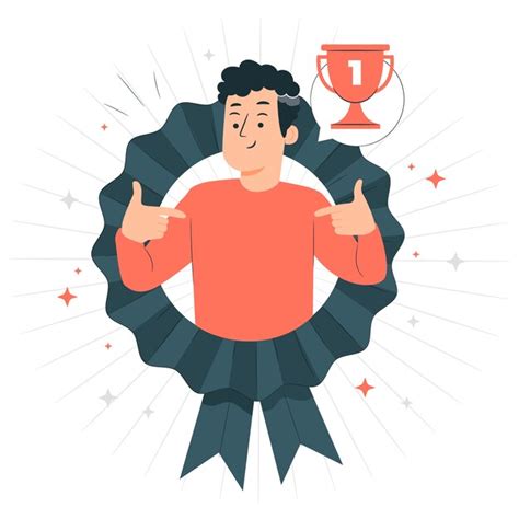 자신감 개념 그림 무료 벡터